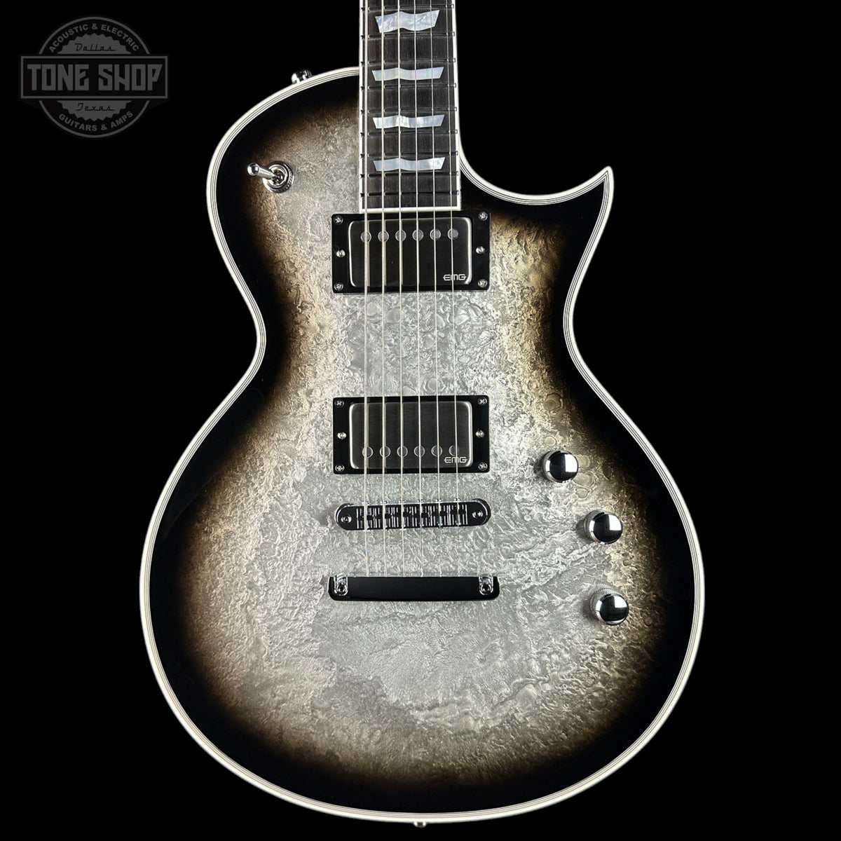 ESP Original Series Eclipse Custom Silver Liquid Metal Burst w/case E8 ...