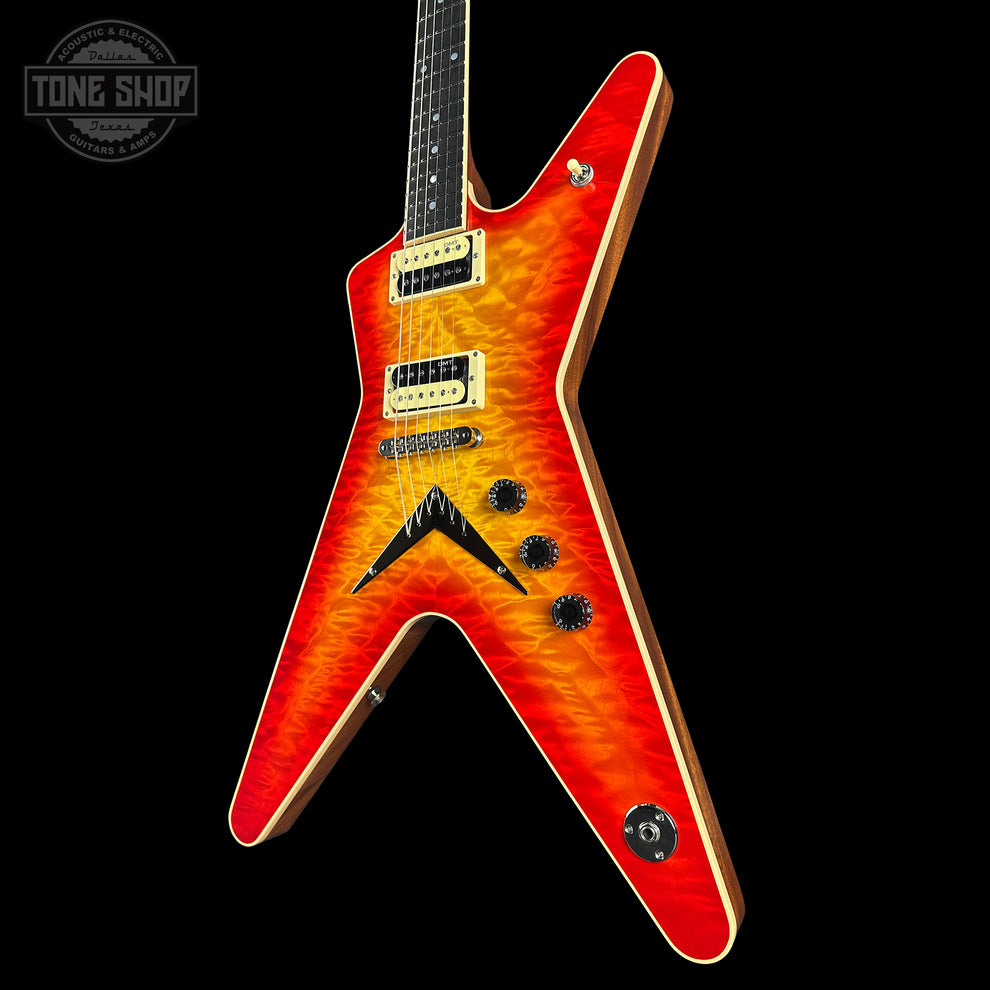 Dean USA Custom Shop Time Capsule ML Quilt Top Trans Cherry Burst w/Ca ...