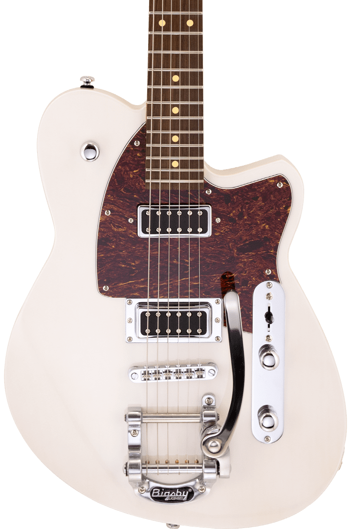 Reverend Flatroc Trans White w/Bigsby – Tone Shop Guitars